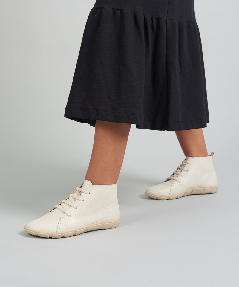 Tenis Frances Cano Medio - Offwhite - Soulier Calçados